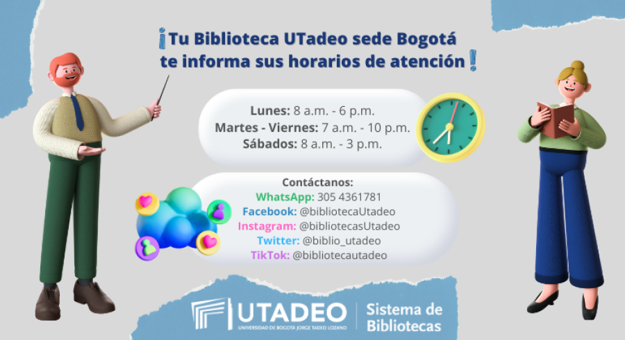 Horario Biblioteca UTadeo Sede Bogotá | Universidad de Bogotá Jorge ...
