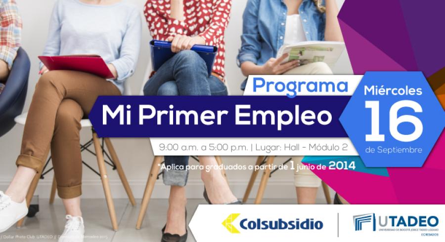 Programa Mi Primer Empleo | Universidad de Bogotá Jorge Tadeo Lozano